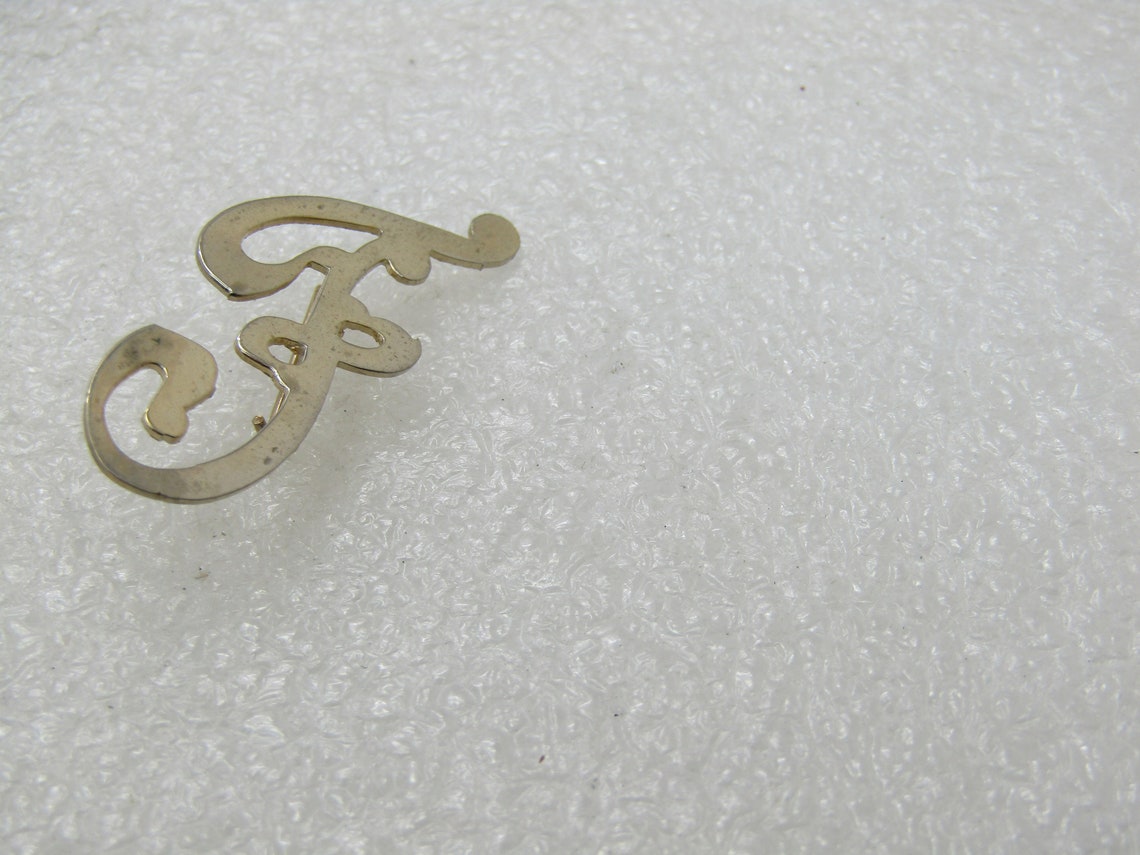 Vintage 10kt G.F. Initial F Brooch, 1.25 Tall, 5/8 Wide, 1960's - Etsy
