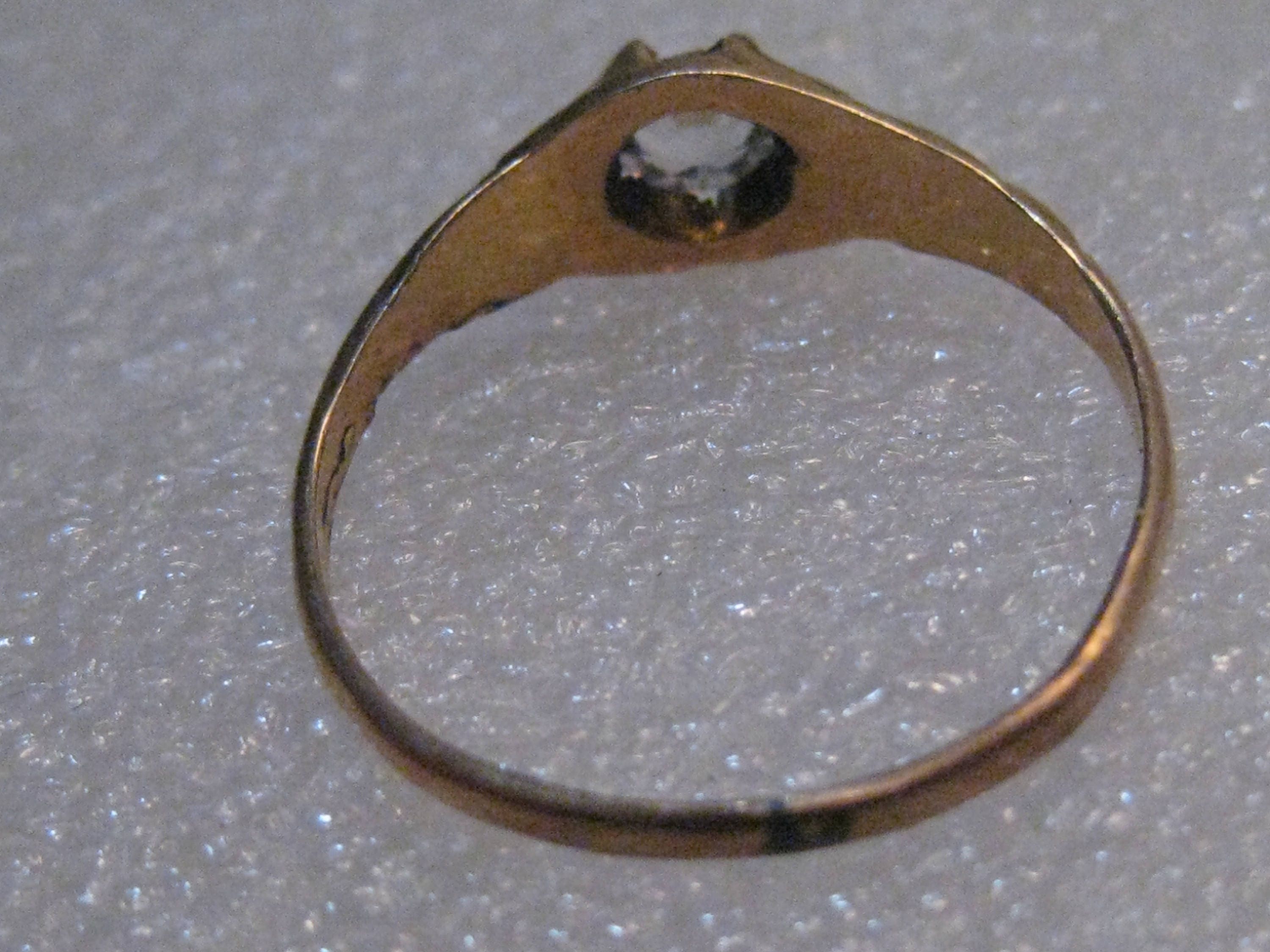 Victorian 14kt G.F. Engagement Ring, Size 8, 4.5mm Stone, late 1800's