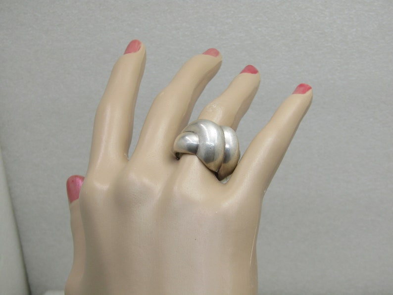 Vintage Sterling Wide Mexican Ring, Heavy, Unisex, Size 8, 18.25 Gr ...