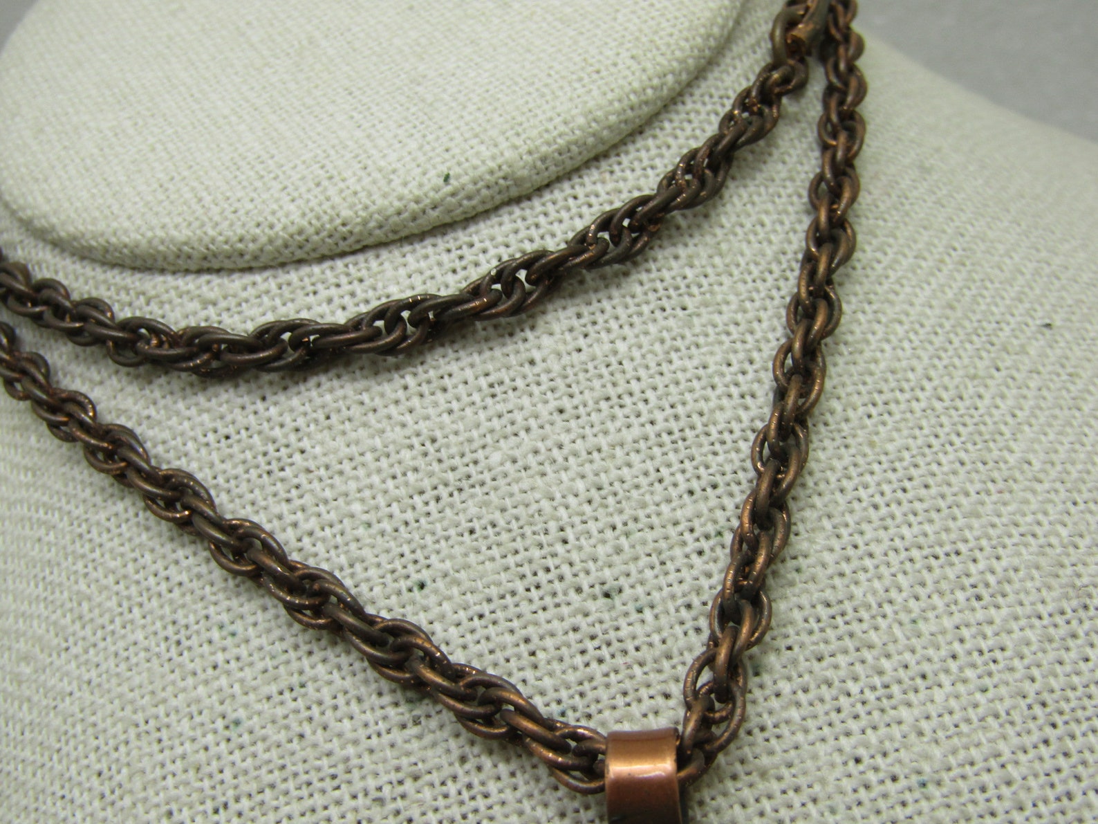 Vintage Bell Copper Abstract Necklace 24 4.4mm With - Etsy