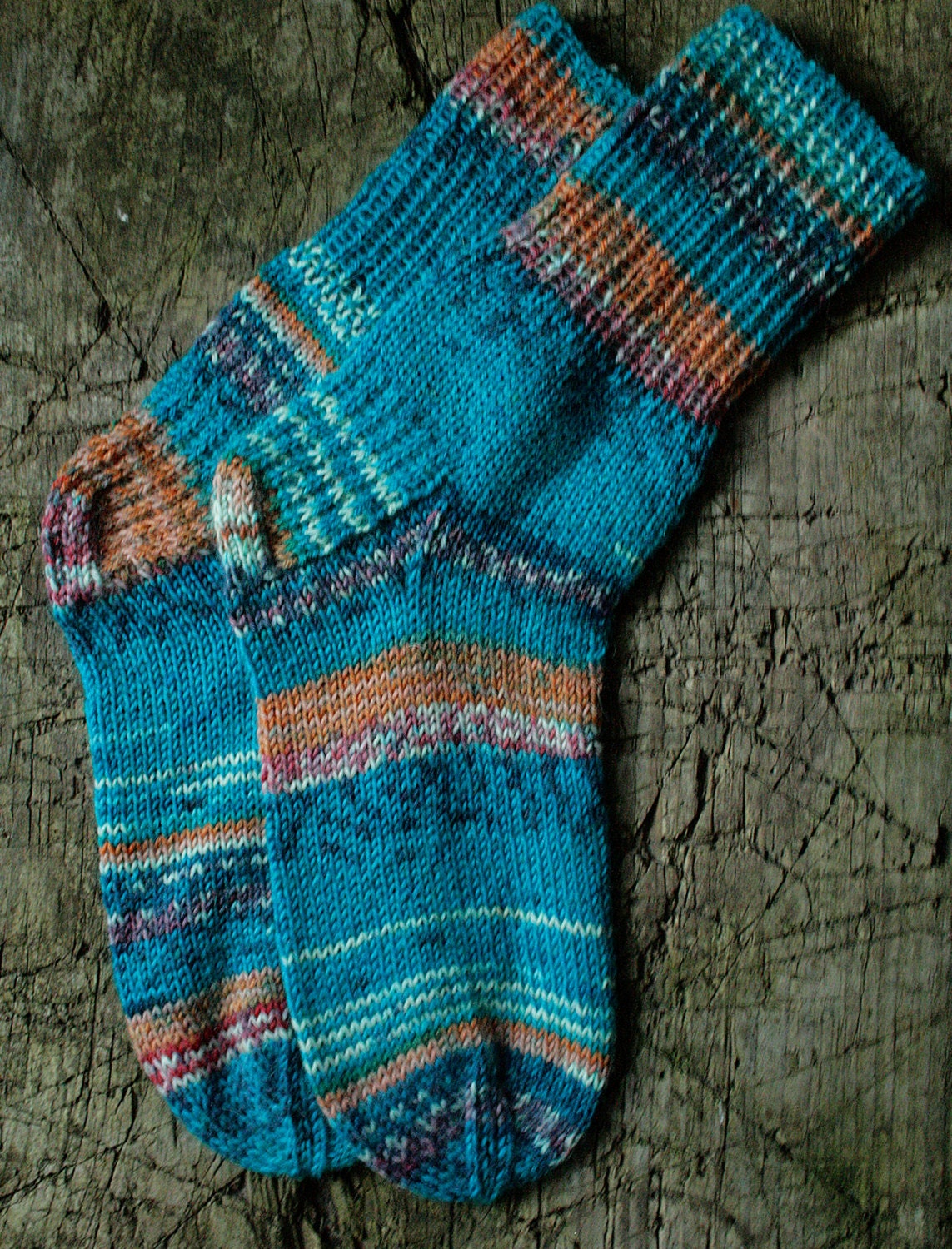 Turquoise Hand Knit Socks for Women, Knit Socks, Wool Socks Women - Etsy