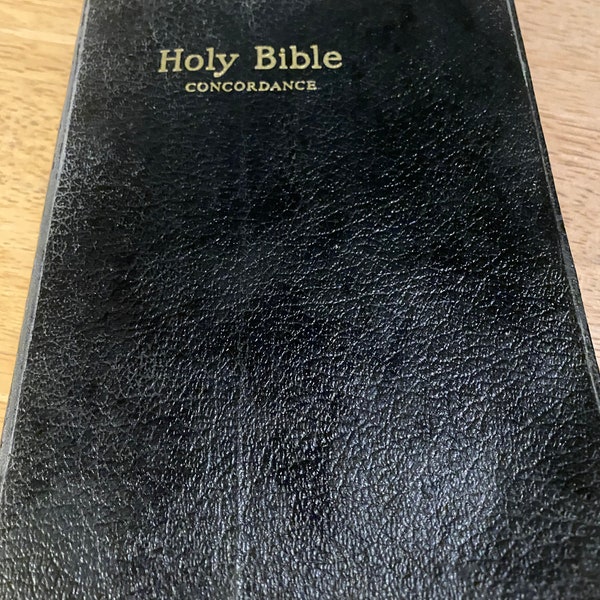 Leather Concordance Bible - Etsy