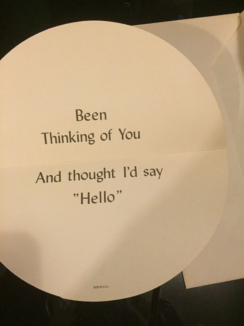 A Cheery Hello Round Greeting Card - Etsy