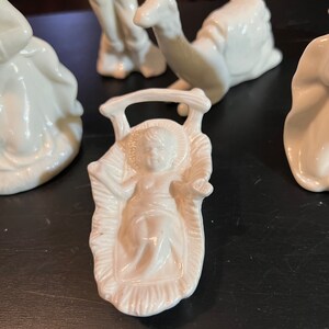 White Porcelain Nativity Set - 8 Pieces - Etsy