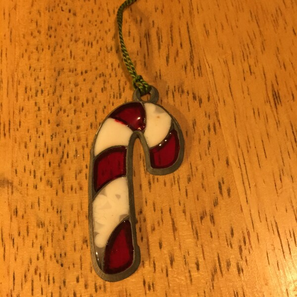Glass Candy Cane Ornament - Etsy