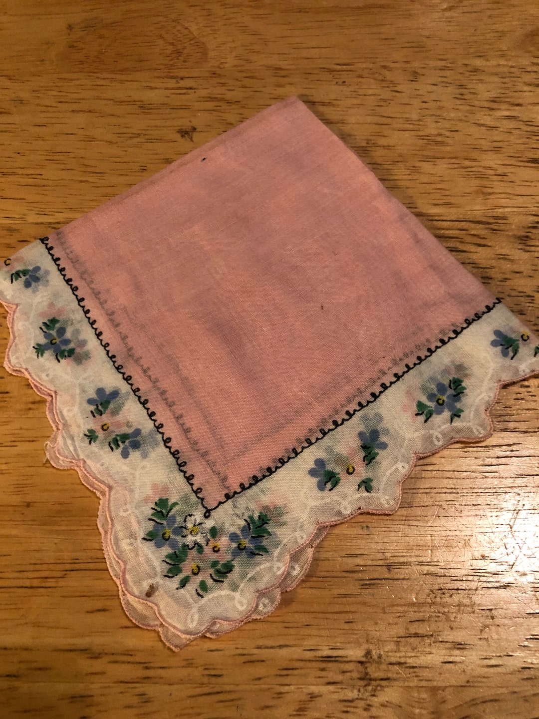 Pink Little Girl's Handkerchief - Etsy