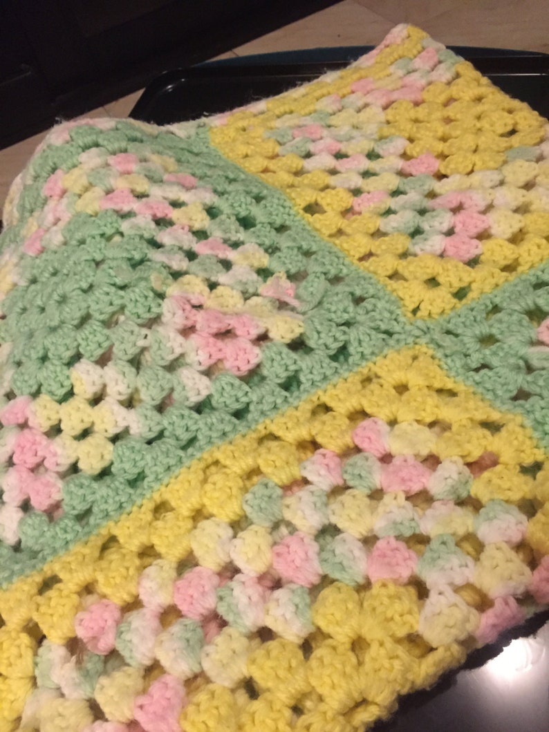 Pastel Afghan Throw / Baby Blanket - Etsy