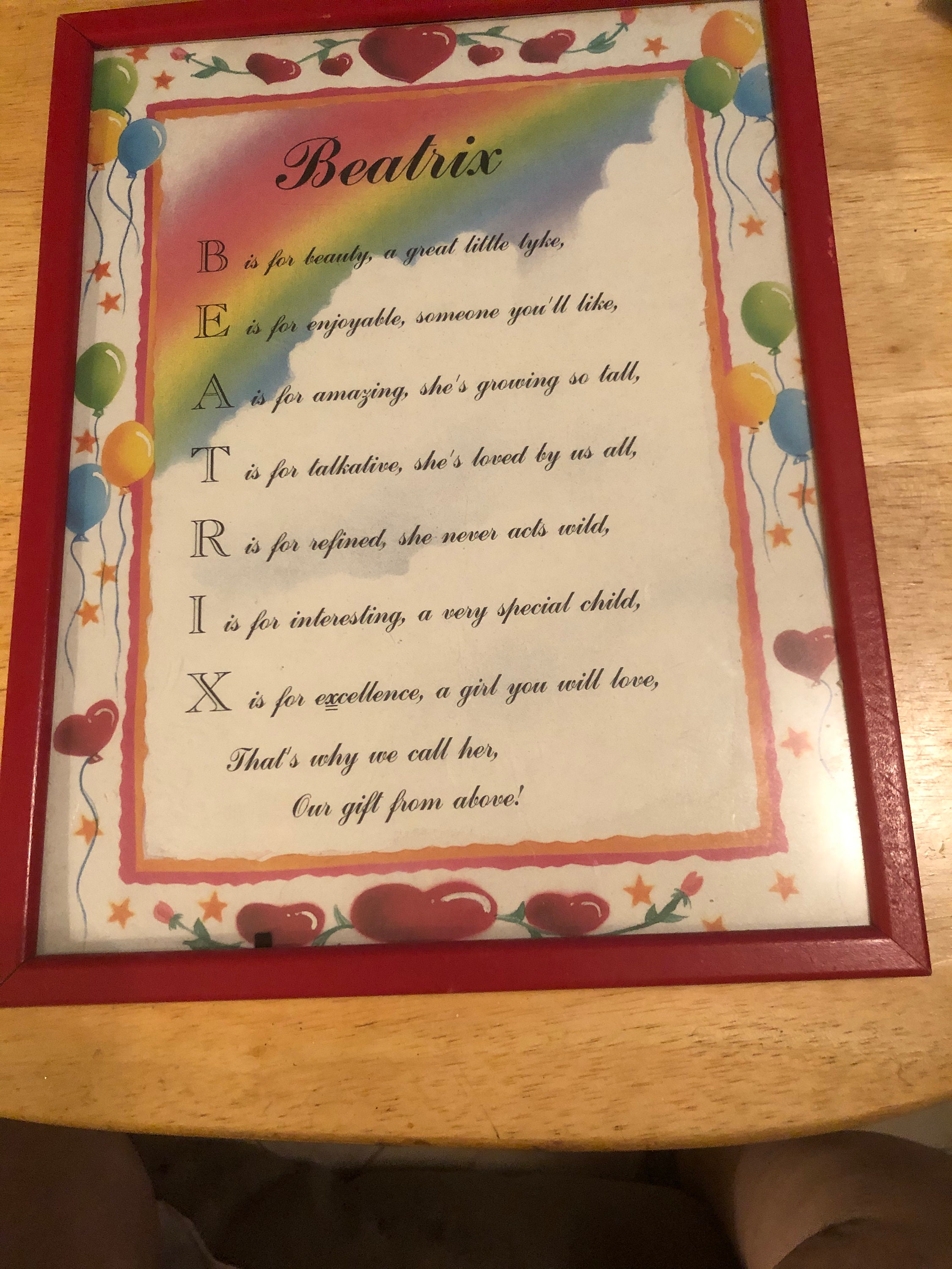 Beatrix Name Art - Etsy