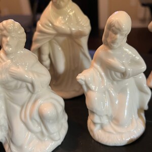 White Porcelain Nativity Set - 8 Pieces - Etsy