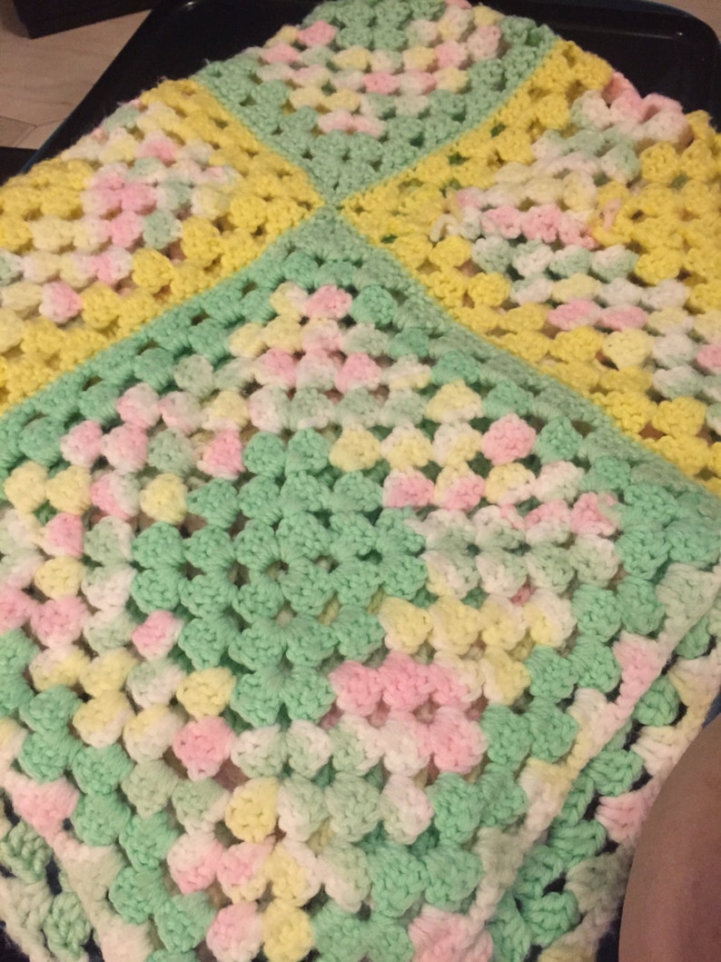Pastel Afghan Throw / Baby Blanket - Etsy