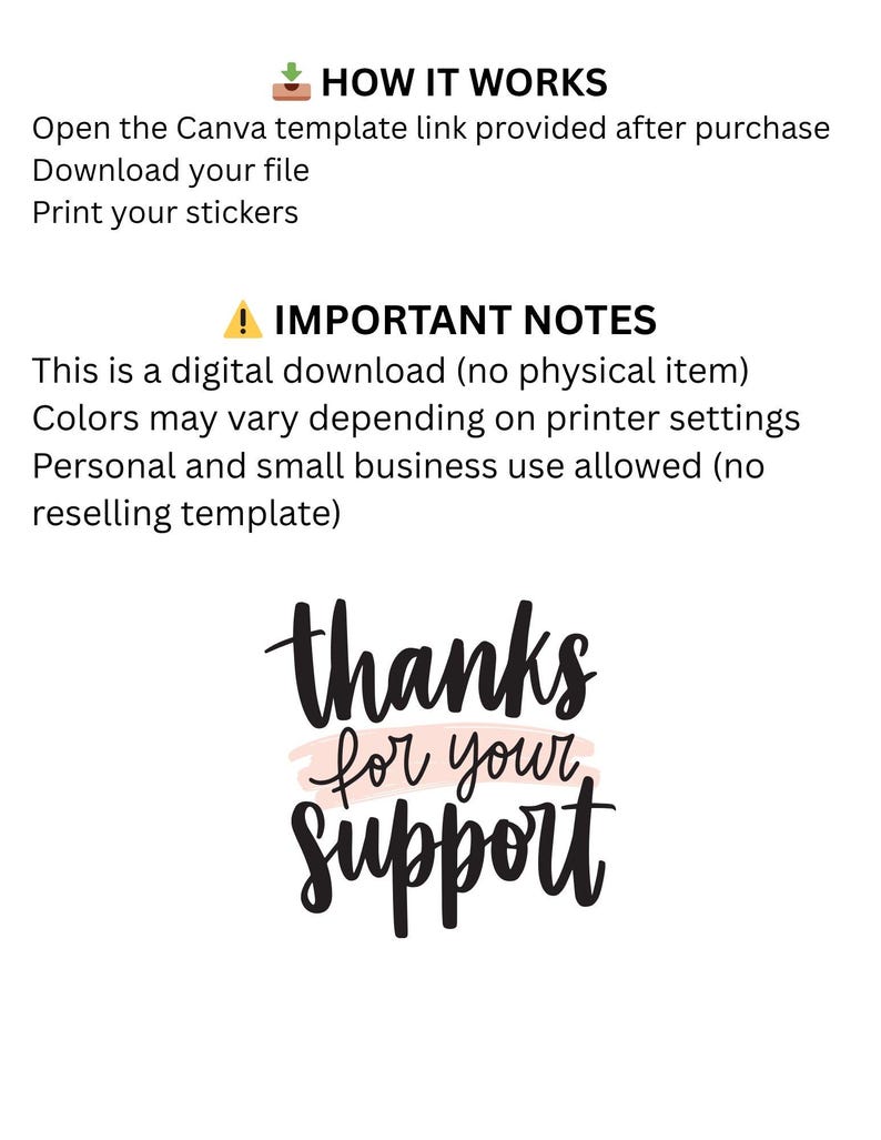 2 Inch Stickers Labels Canva Template | Avery 2x2 WARNING Labels - Etsy ...