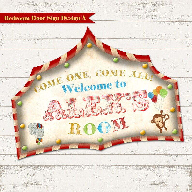Circus - Children's Decor - Vintage Circus Sign - Carnival - Bedroom ...