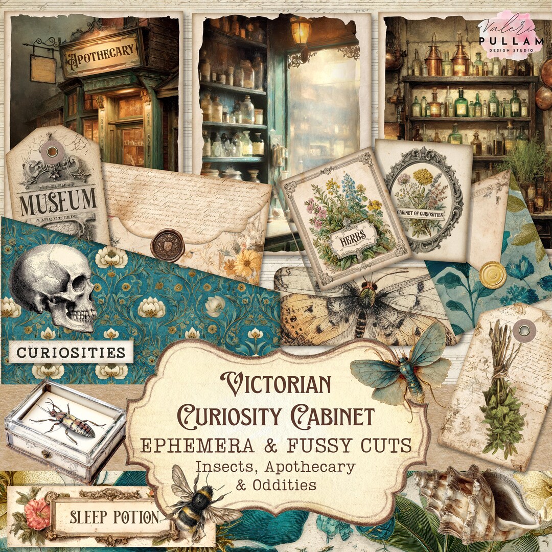 Victorian Curiosity Cabinet Ephemera & Fussy Cuts – Apothecary Insects ...