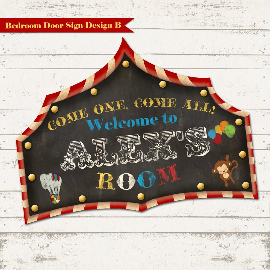 Circus - Children's Decor - Vintage Circus Sign - Carnival - Bedroom ...