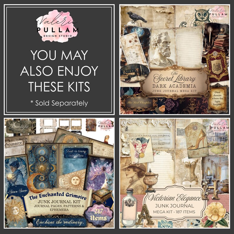 Victorian Curiosity Cabinet Pattern Papers – 16 Printable Junk Journal ...