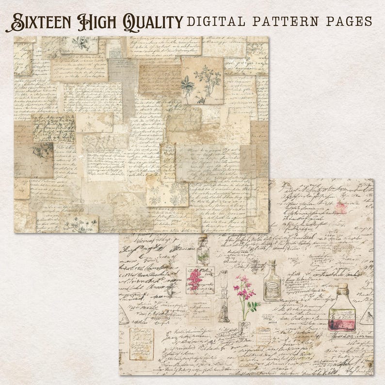 Victorian Curiosity Cabinet Pattern Papers – 16 Printable Junk Journal ...