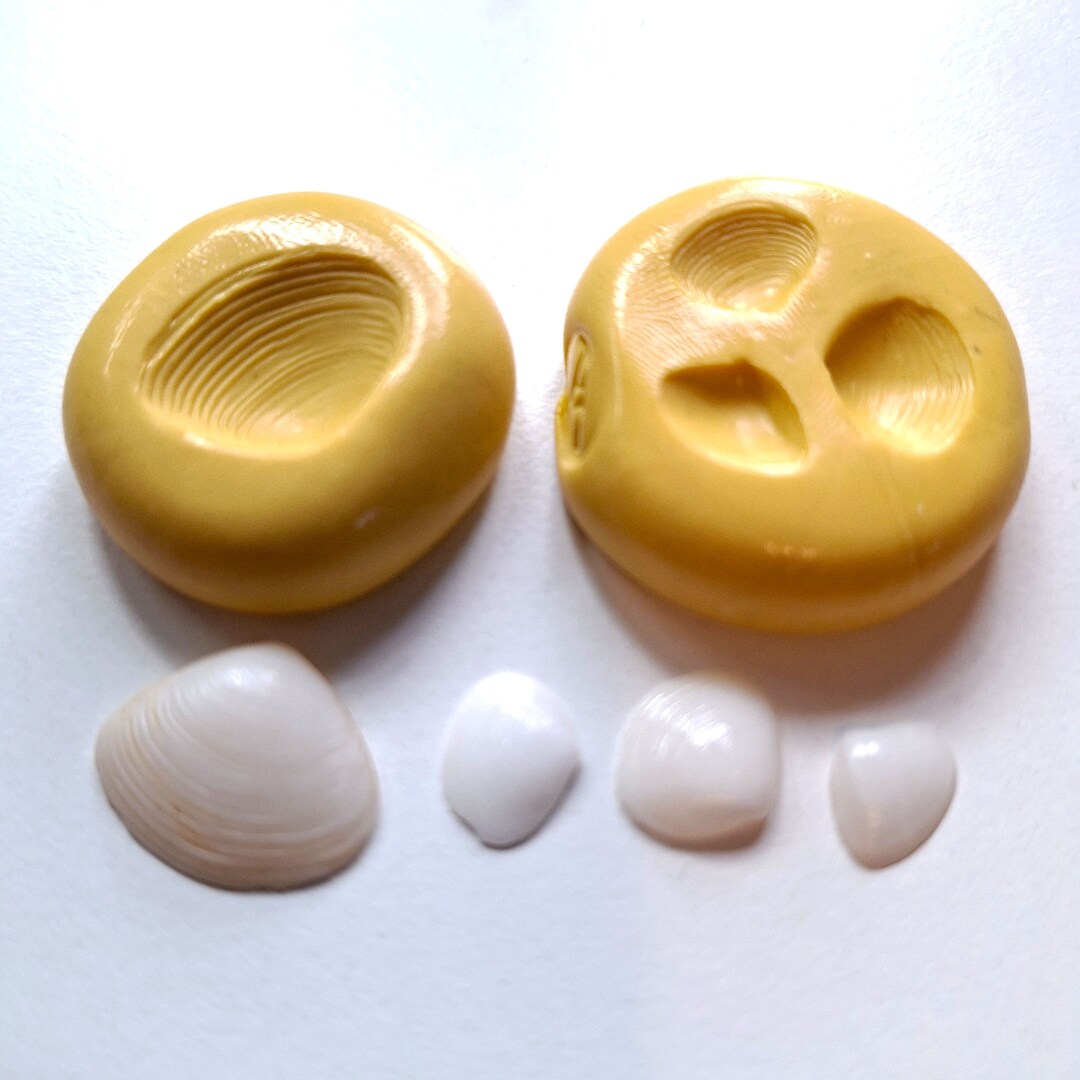 Mini Clam Shell Silicone Mould Set: Rubber Mould for Crafts, Jewellery ...