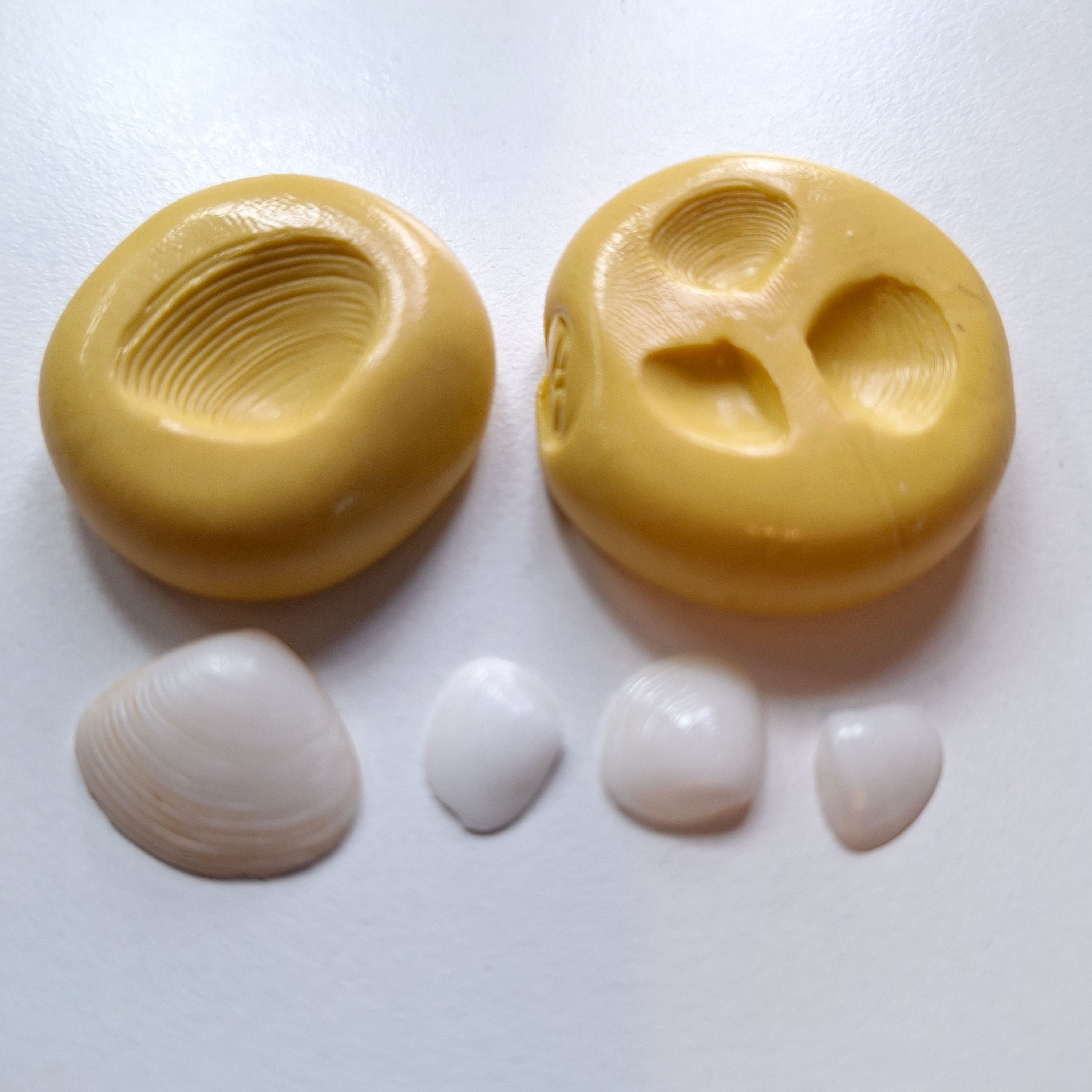 Mini Clam Shell Silicone Mould Set: Rubber Mould for Crafts, Jewellery ...