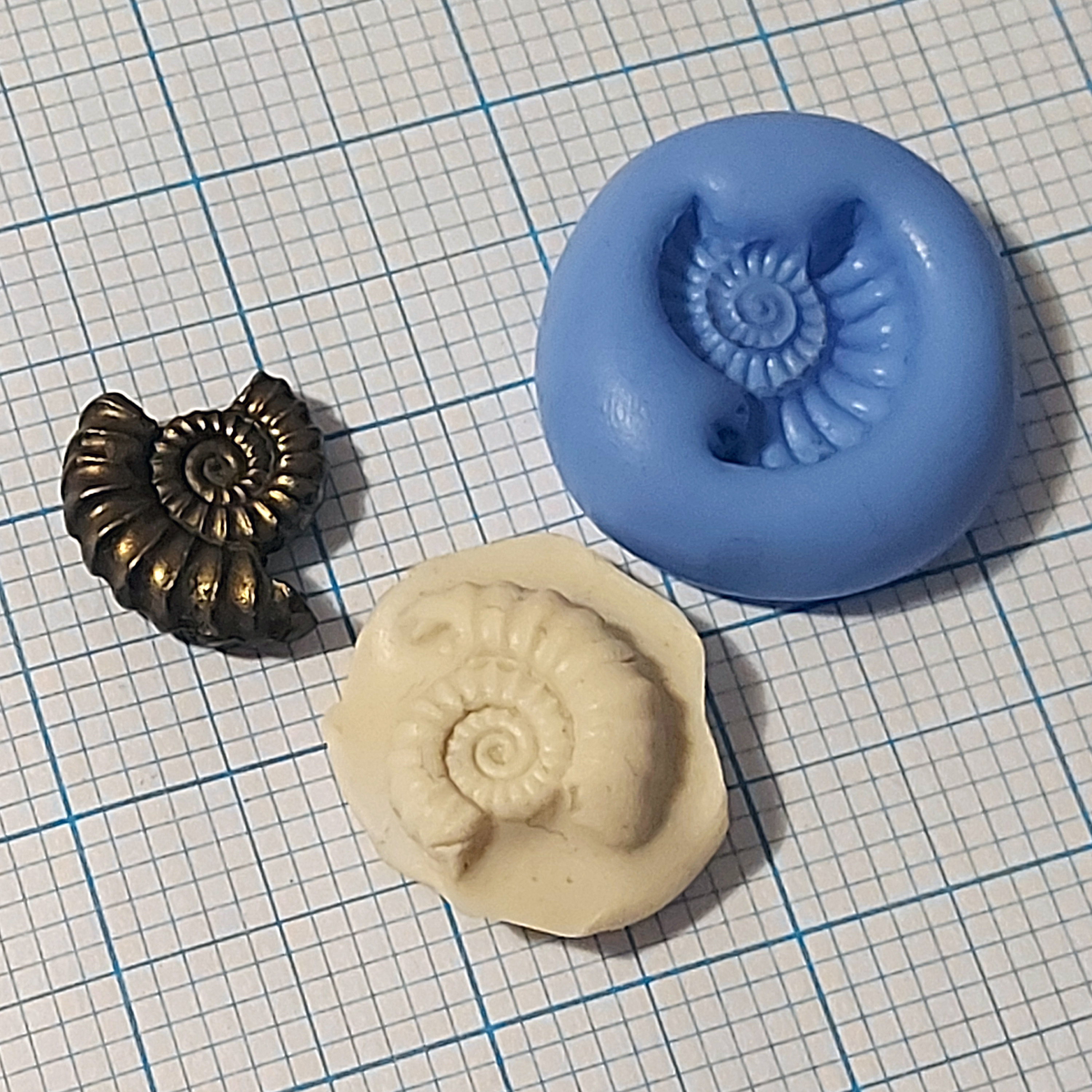Ammonite Fossil Silicone Moulds: Rubber Mould for Crafts, Jewellery ...