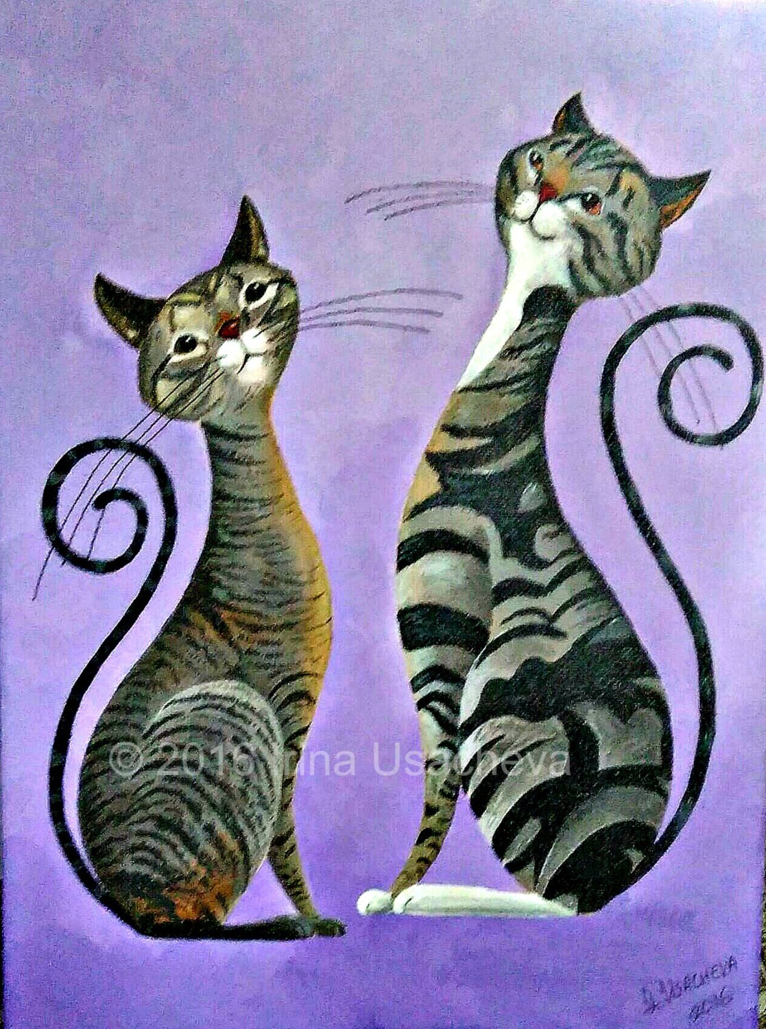 Custom Made Cats Portraits in the Fantasy Cats™ Style - Etsy