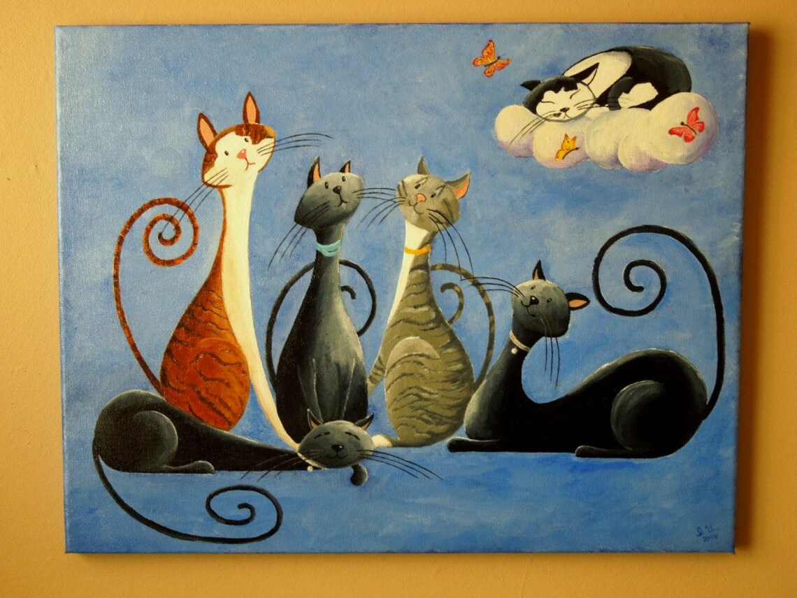 Custom Made Cats Portraits in the Fantasy Cats™ Style - Etsy