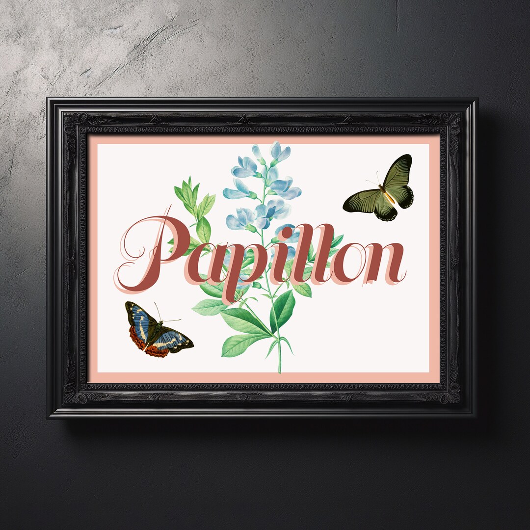 Papillon Butterfly Art Print | A4 Wall Art | Home Decor | Gift for Home ...