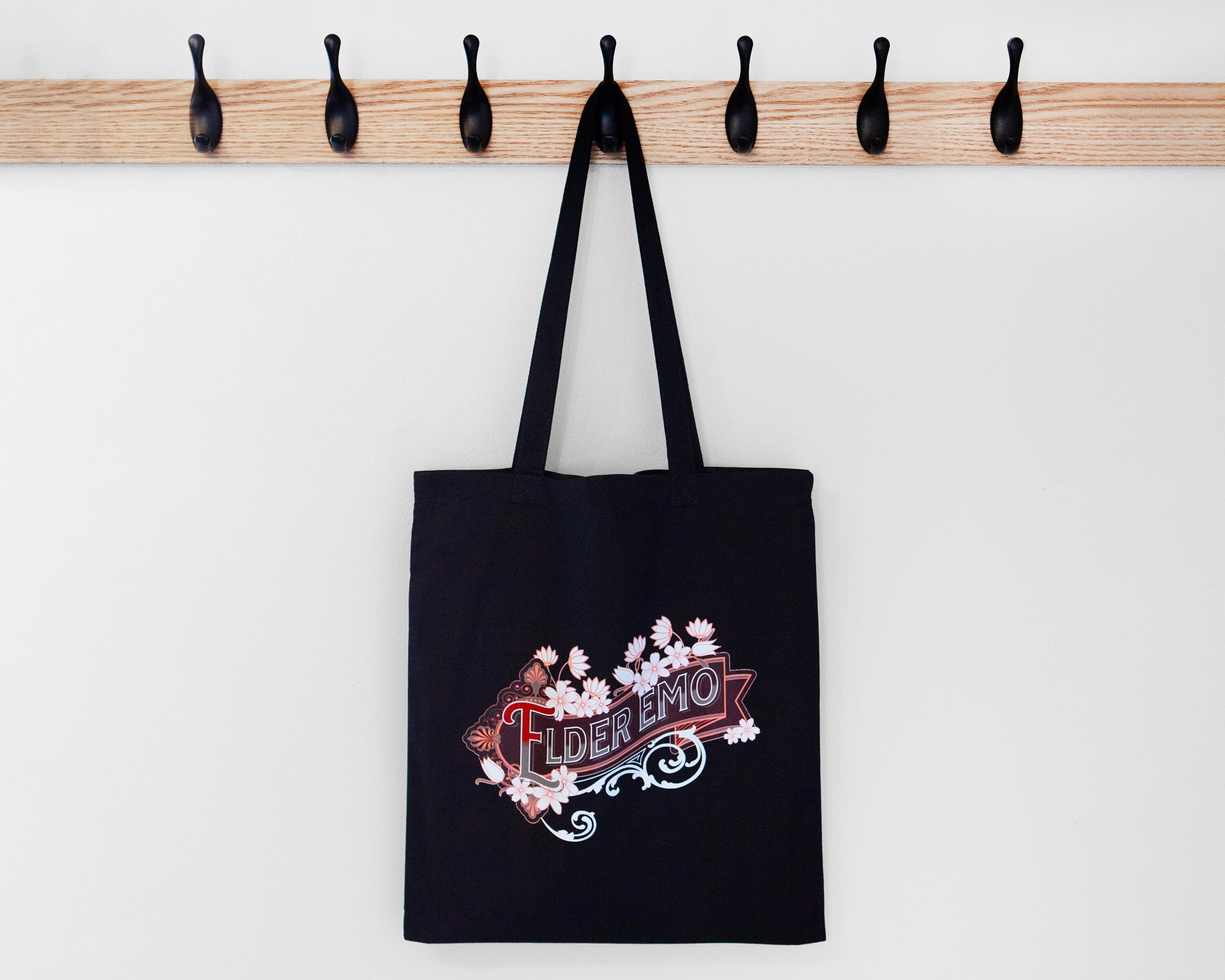 Elder Emo Black Tote Bag Reuseable Shopper Shoulder Bag Eco Friendly Gift for Her Emo Goth Alt Pop Punk Vintage Etsy
