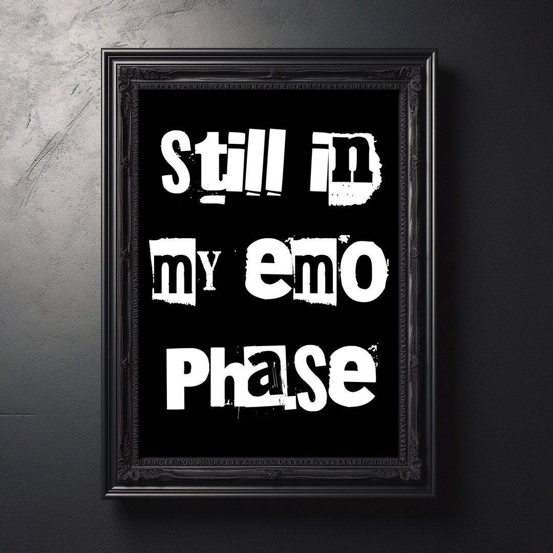 Emo Phase Digital Art Print | Printable | Instant Download | Gift for ...