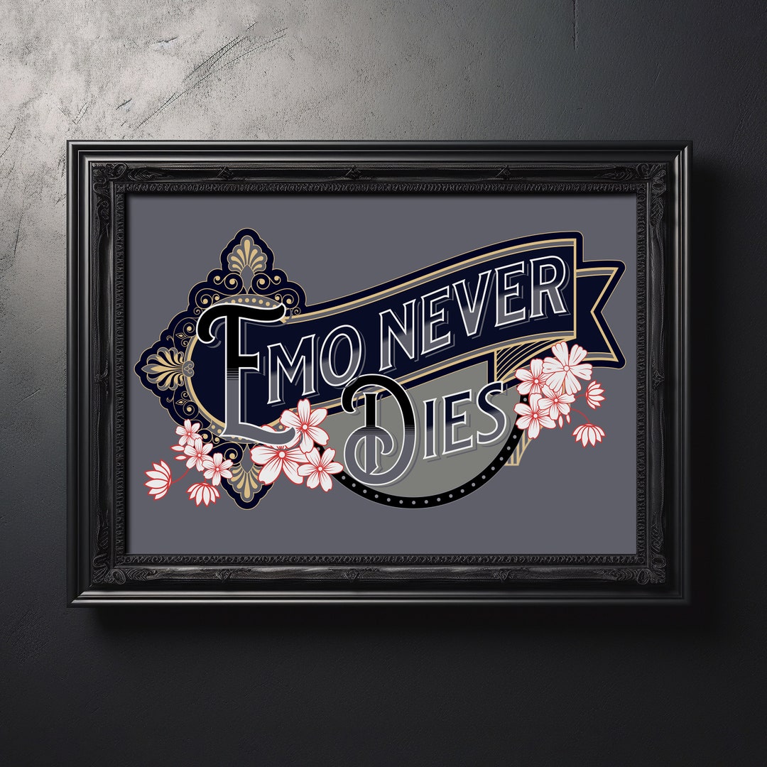 Emo Never Dies Digital Art Print | Printable | Instant Download | Gift ...