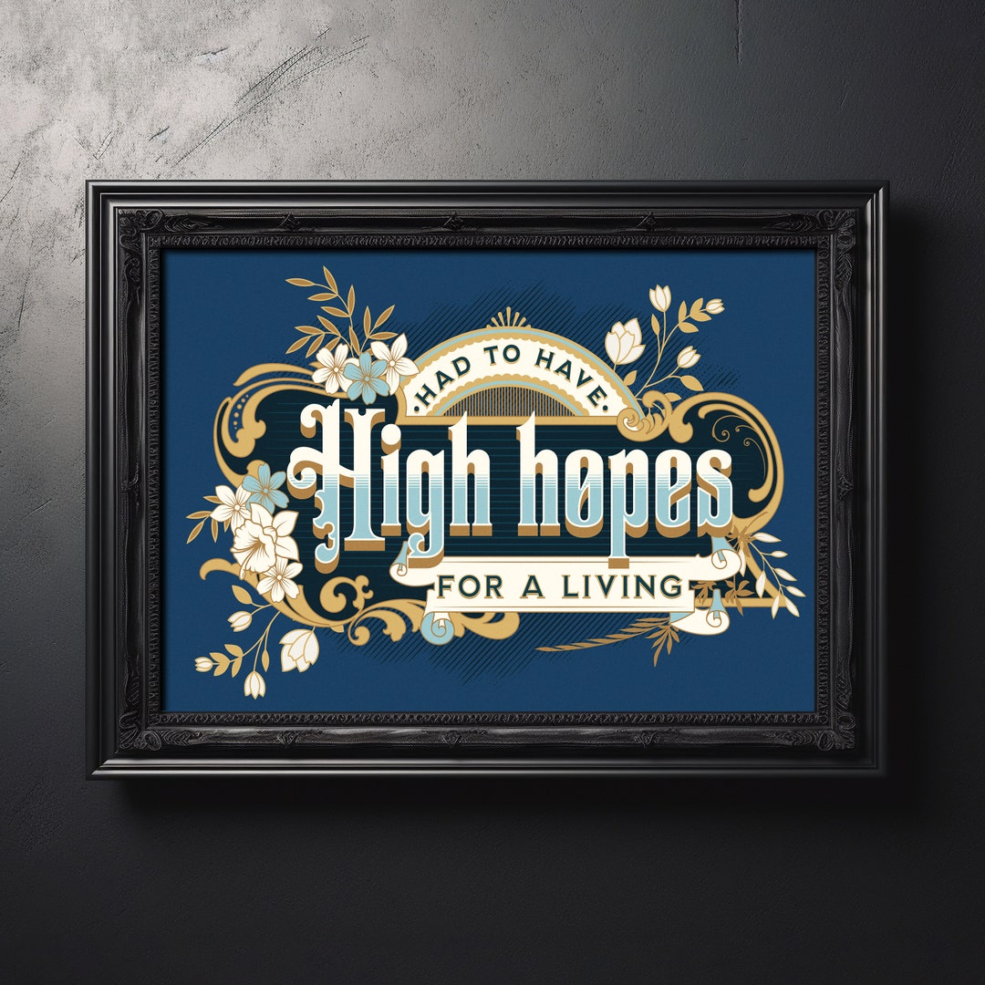 High Hopes by Panic! at the Disco Lyrics Art Print | A4 Wall Art | Home ...