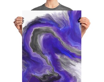 Blue and purple art | Etsy