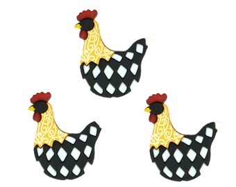 Chicken buttons | Etsy