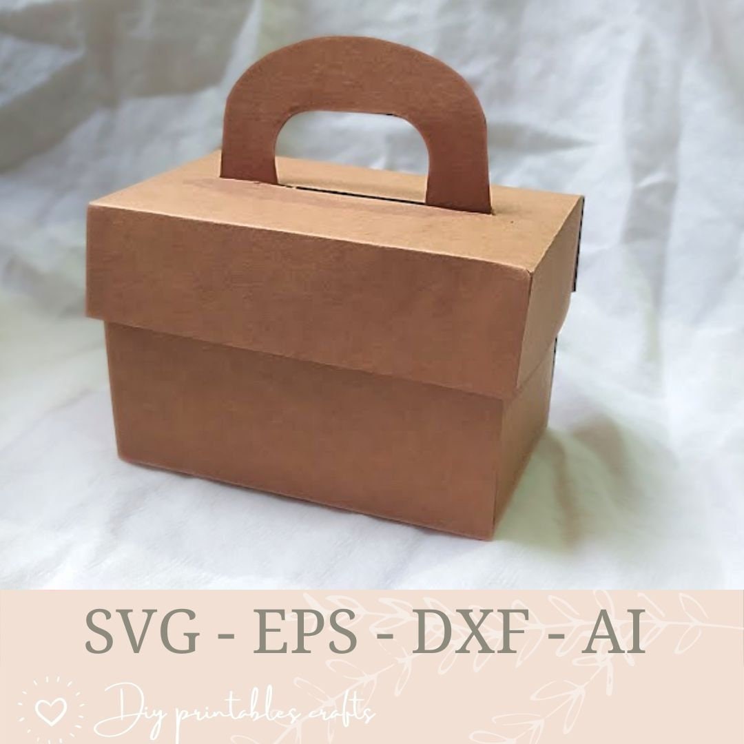 Box Template SVG, Template Suitcase Box, Template Bag, Gift Box, Favor ...