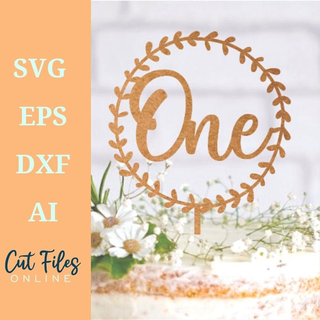 Cake Topper SVG Personalized Cake Topper SVG Cut Files One - Etsy