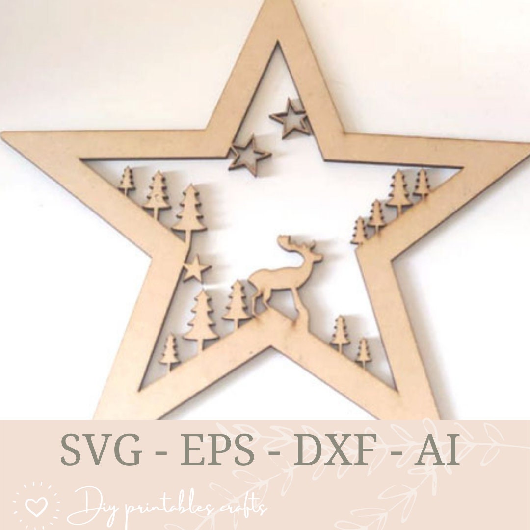 Christmas Ornament SVG Cut Files Vector Template | Etsy