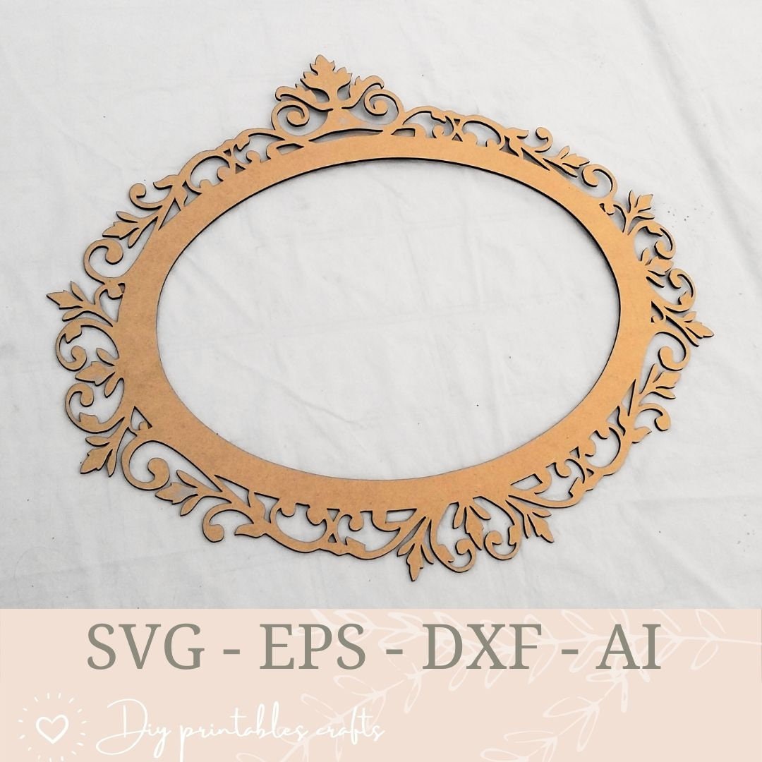 Vintage Frame, Laser Cut File, Vintage Portrait, Photo Frame Dxf SVG ...