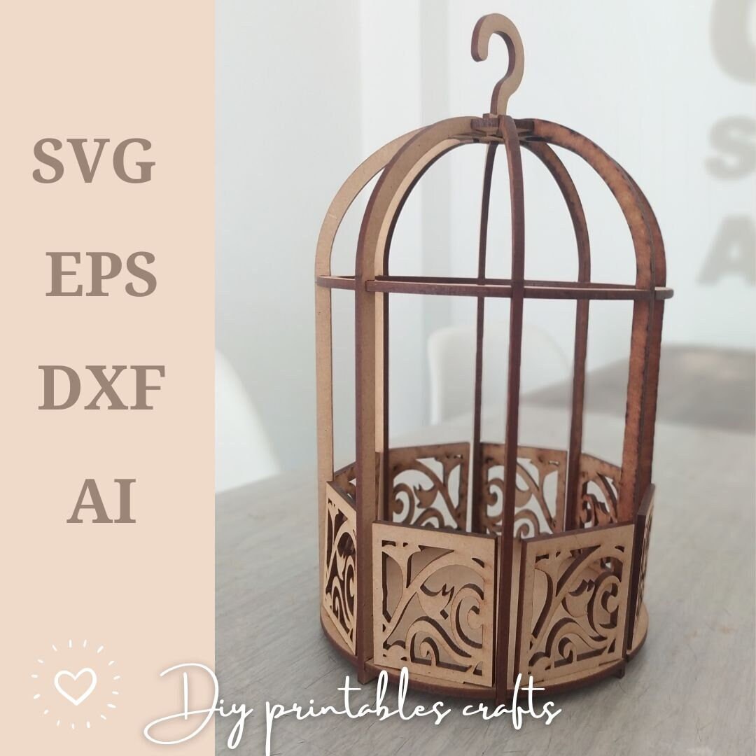 Luminary Bird Cage SVG, Laser Cut File (digital Download) Gowforge ...