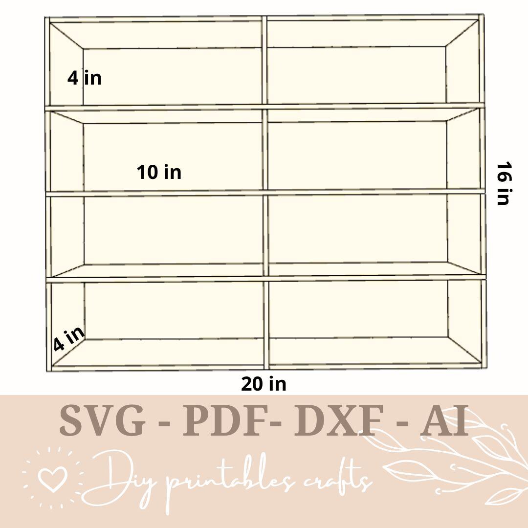SVG Display Shelves Organizer, Horizontal, Display Case, Holder Laser ...
