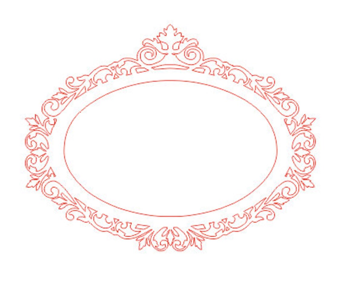 Vintage Frame, Laser Cut File, Vintage Portrait, Photo Frame Dxf SVG ...