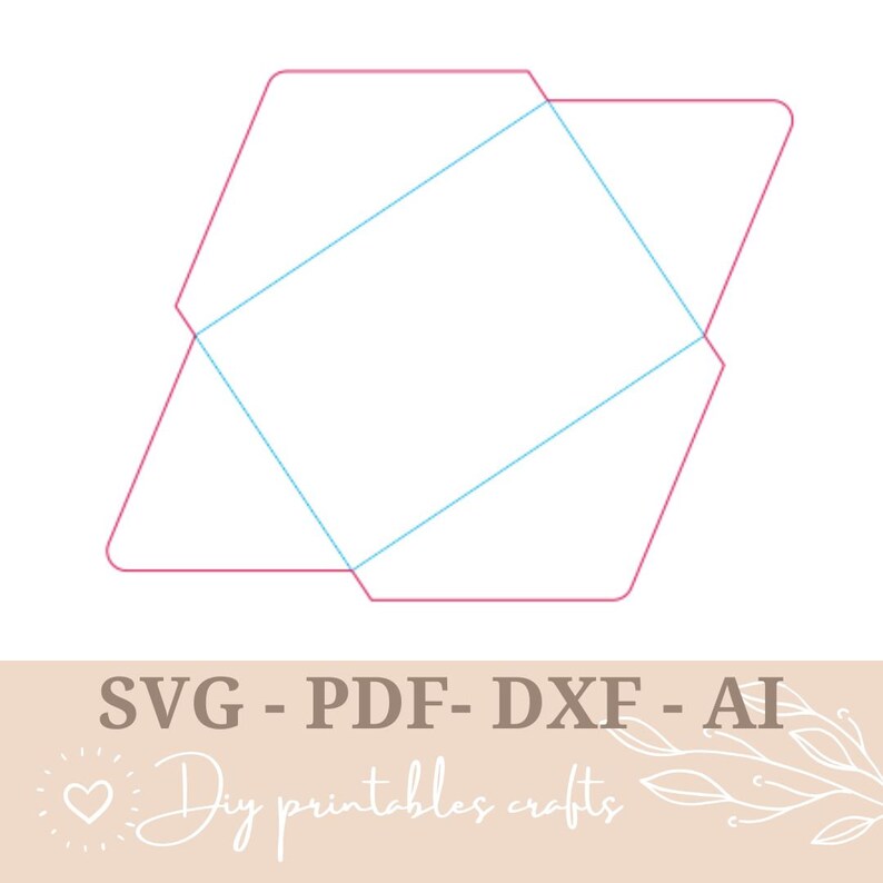 Envelope Template SVG, A2 Card Holder Svg, Party Favor, Gift Envelope ...