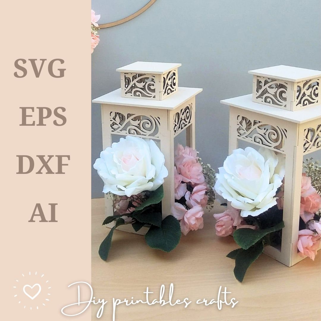 Glowforge, Luminary, SVG, Party Decor, Party Wedding, Flower ...
