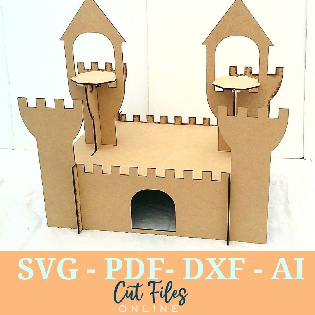 Vector File Laser Cut Vector Laser Cut 3D Castle Svg CNC - Etsy