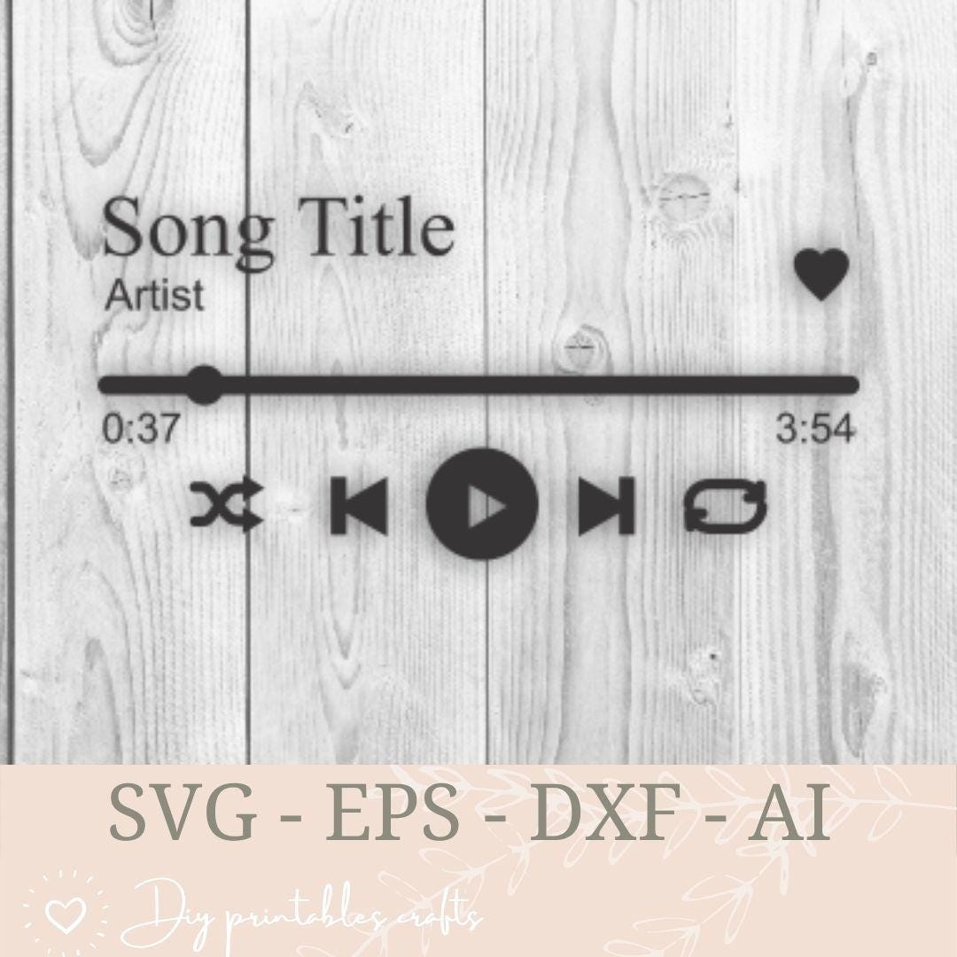 Audio SVG, Glass Song Art, Dxf Ai Pdf for Cricut & Silhouette, Audio ...