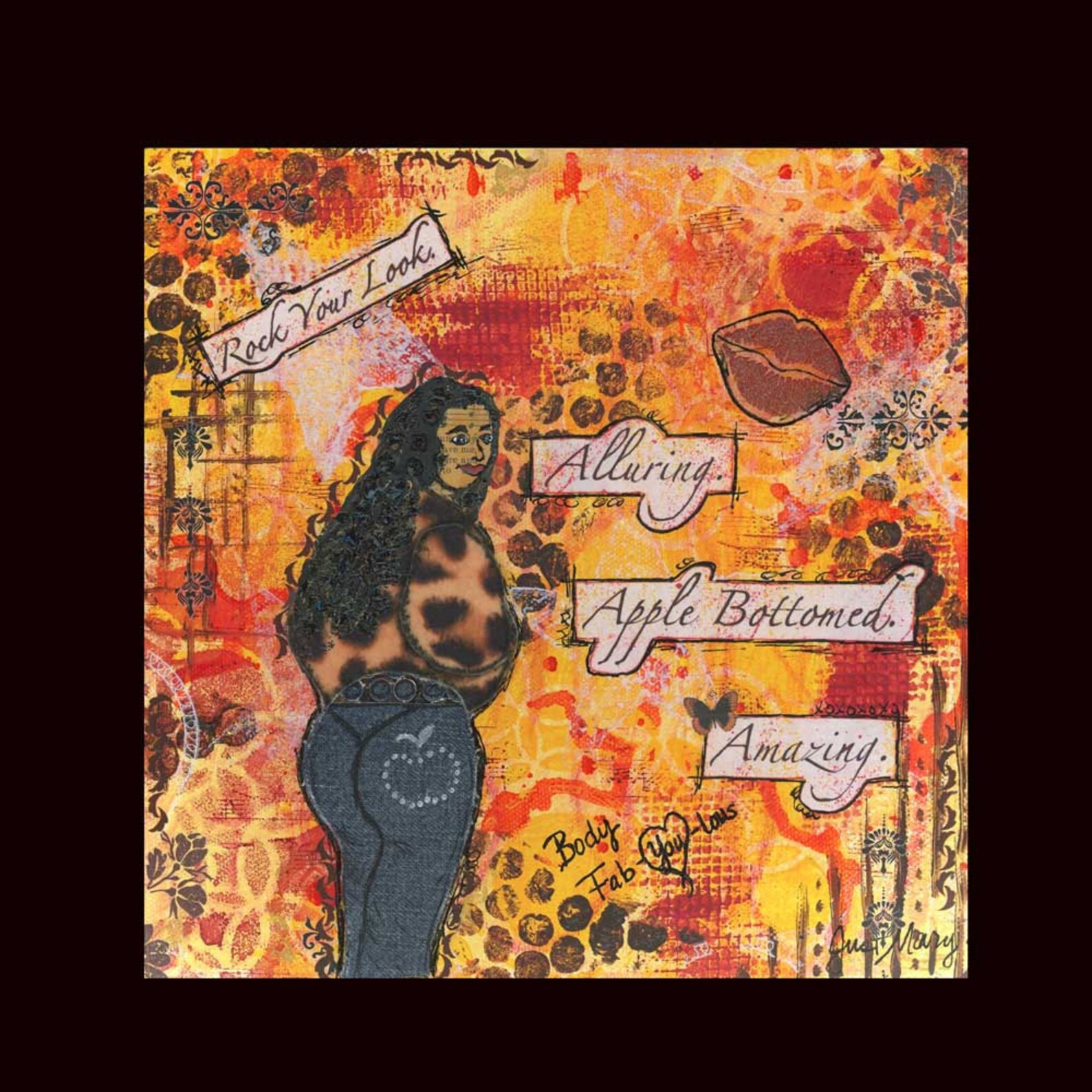 Alluring Apple Bottomed Amazing A Body Fab-you-lous Print - Etsy