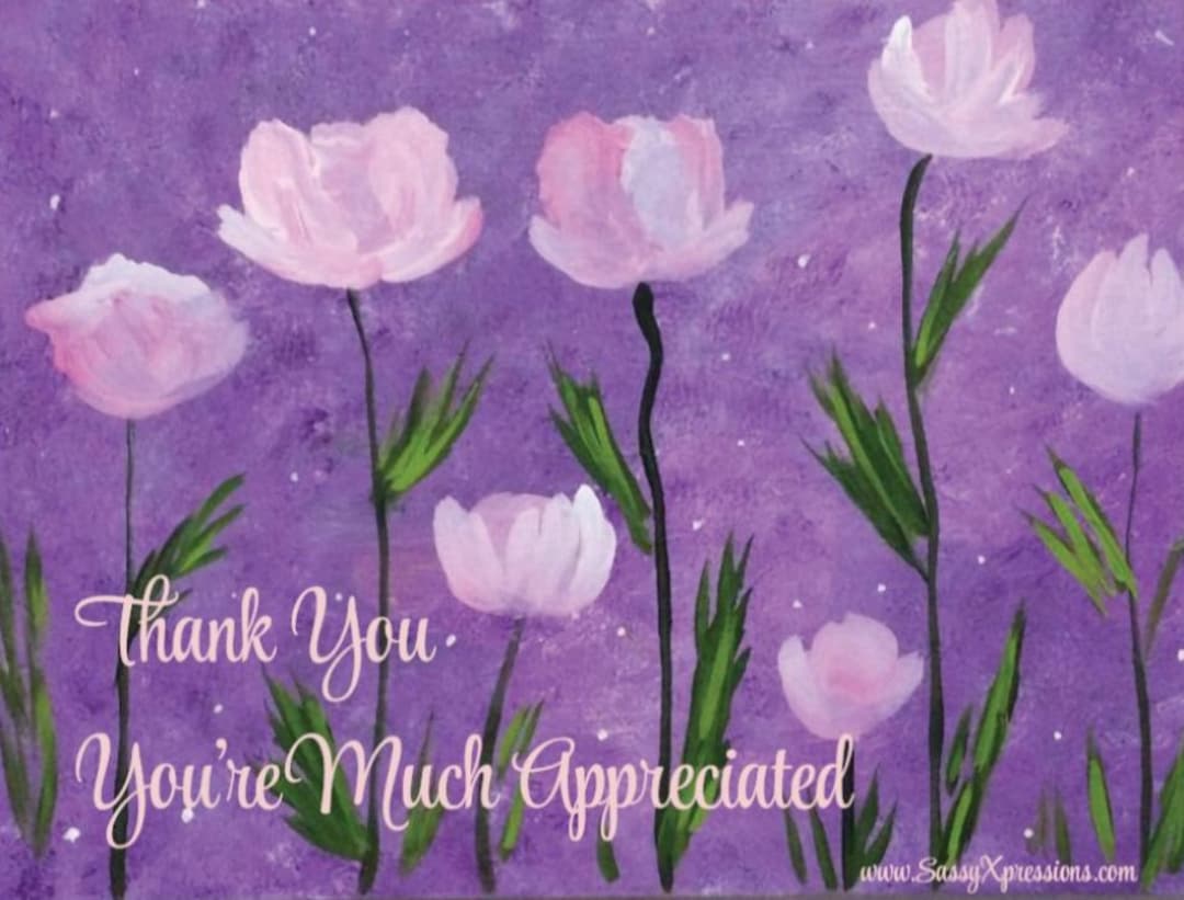 Thank You -you’re Much Appreciated Postcard-style Notecards and ...