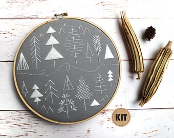 Forest embroidery | Etsy