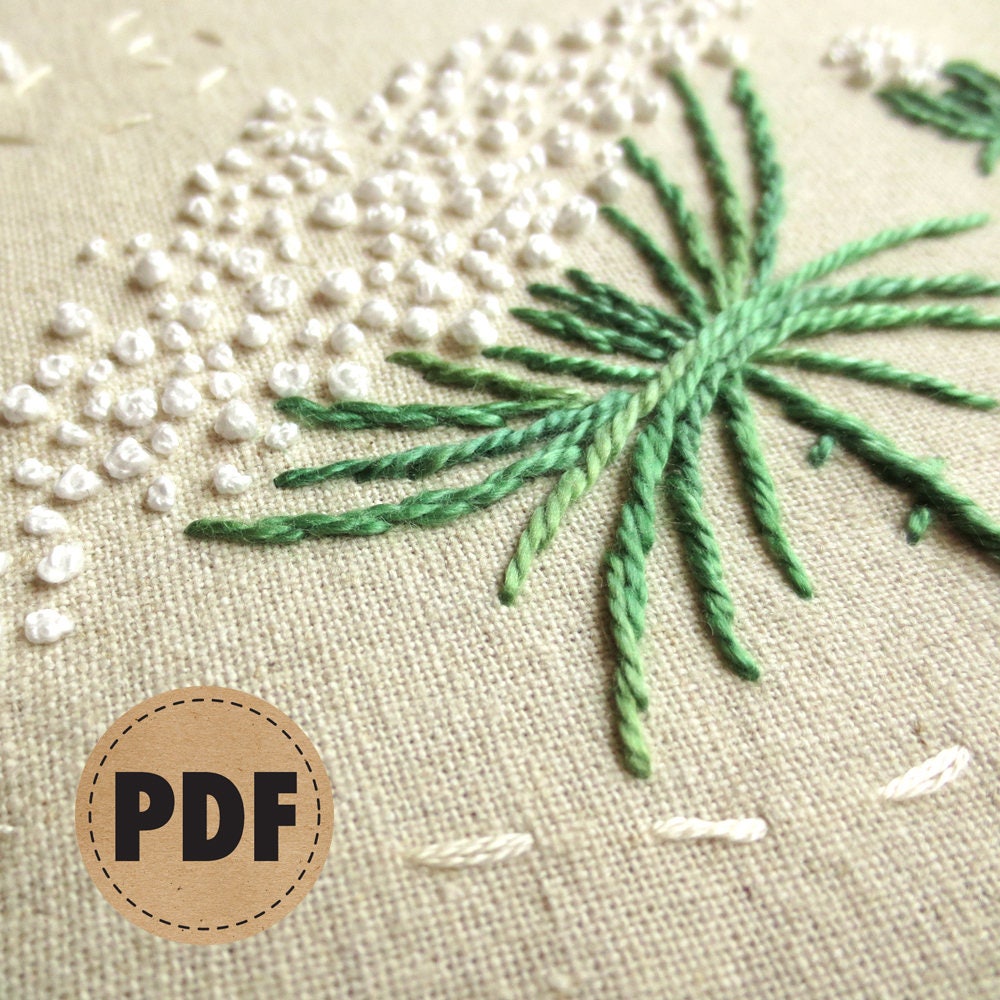 Queen Annes Lace PDF Embroidery Pattern DIY Crafts - Etsy Denmark