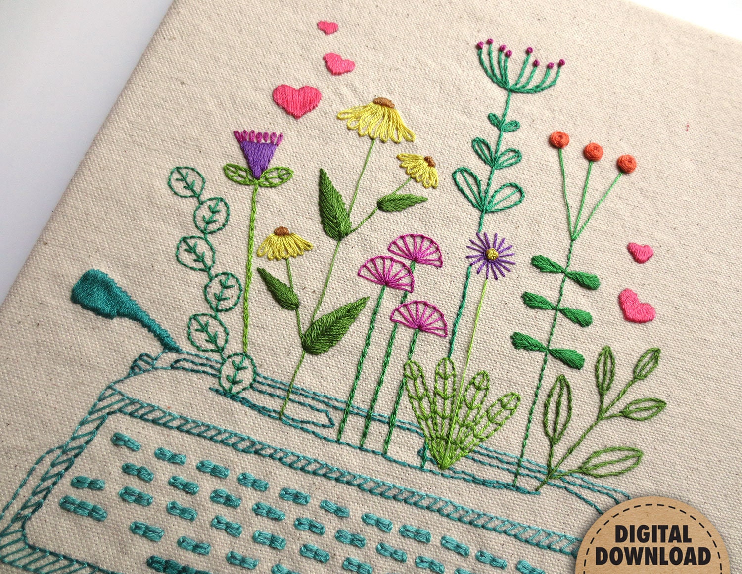 Floral Embroidery Pattern Retro Embroidery Design Vintage - Etsy