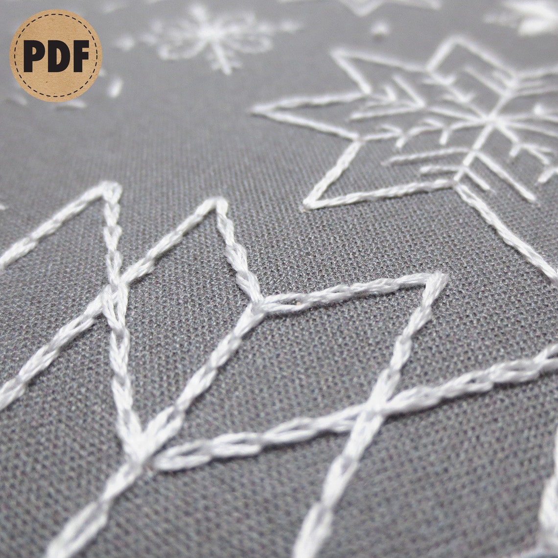 Snowflake Embroidery Pattern Downloadable Pattern - Etsy