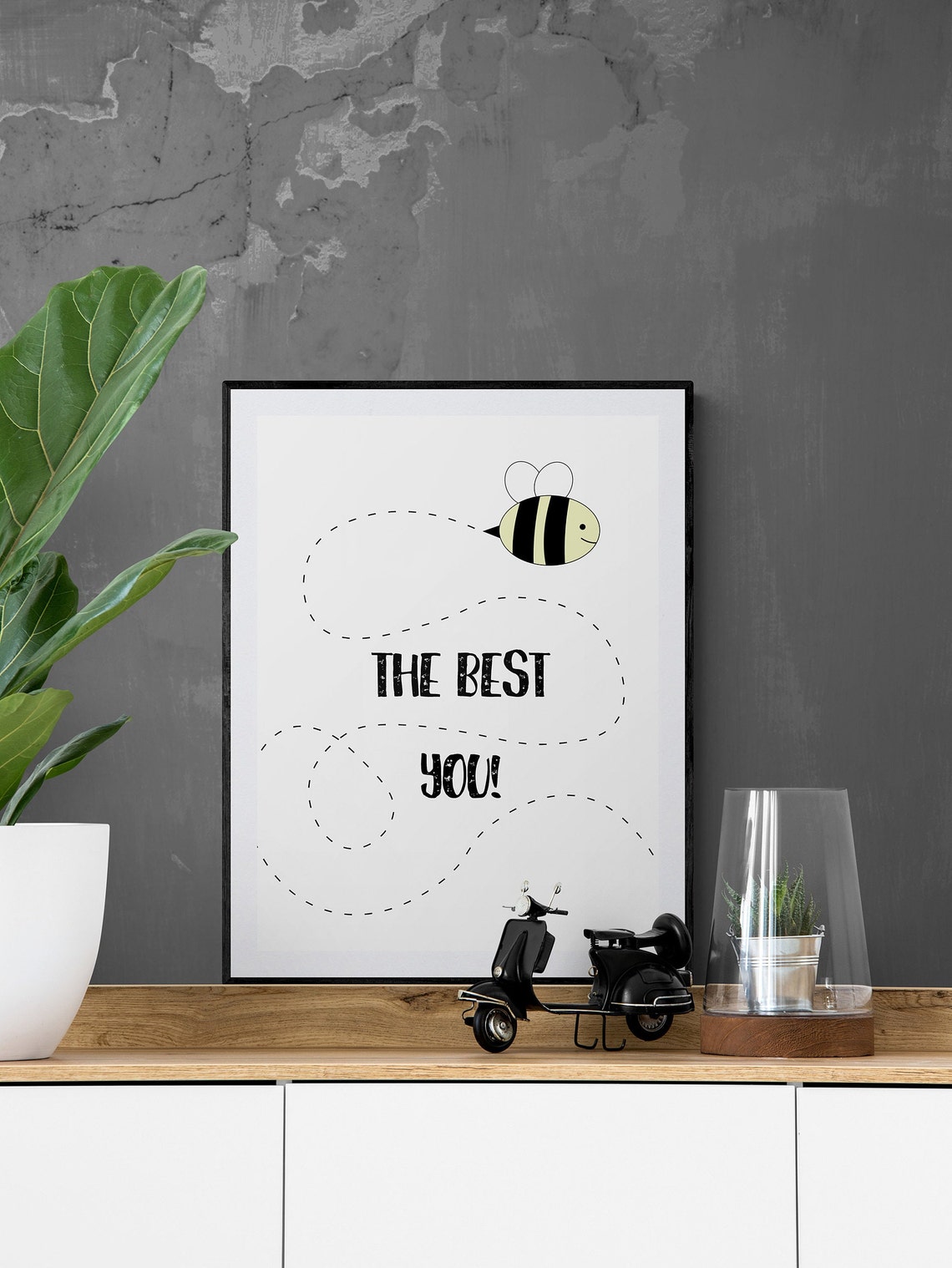 Bee the Best You Inspirational Printable Art Instant Digital - Etsy